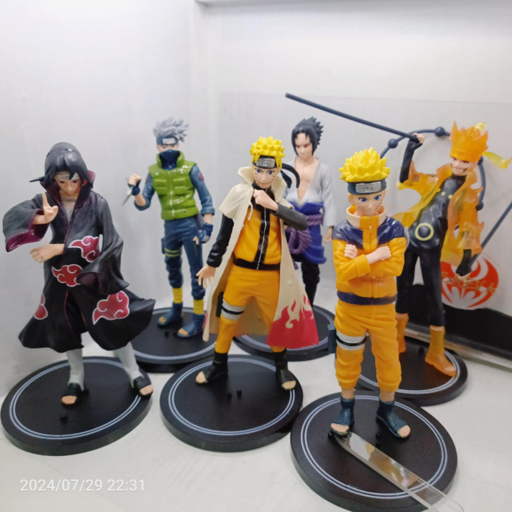 Naruto Figure 18cm set 6d Six Paths Naruto Sage Mode hokage kakashi ...