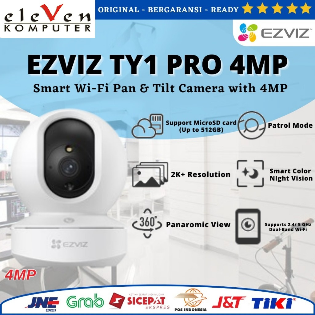 Ezviz Indoor TY1 Pro 2MP 4MP 1080P Two way Talk Smart Home Camera ...