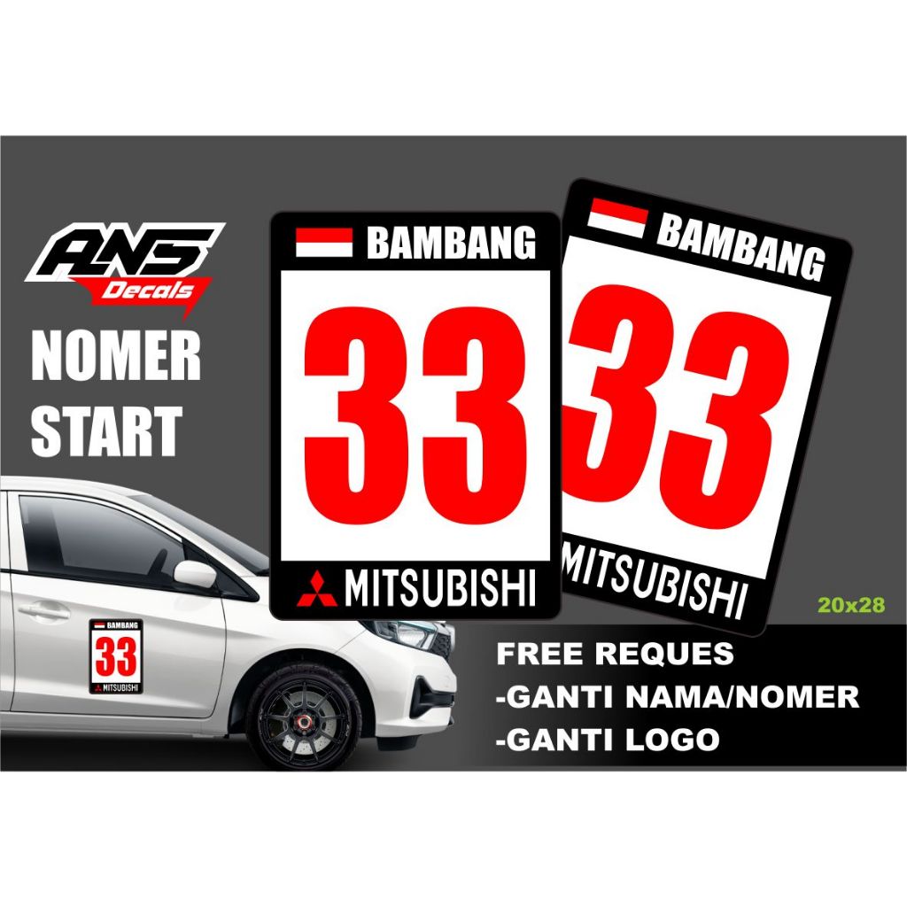 Car Door start Number Sticker, Car Sticker start Number Can Request Car ...