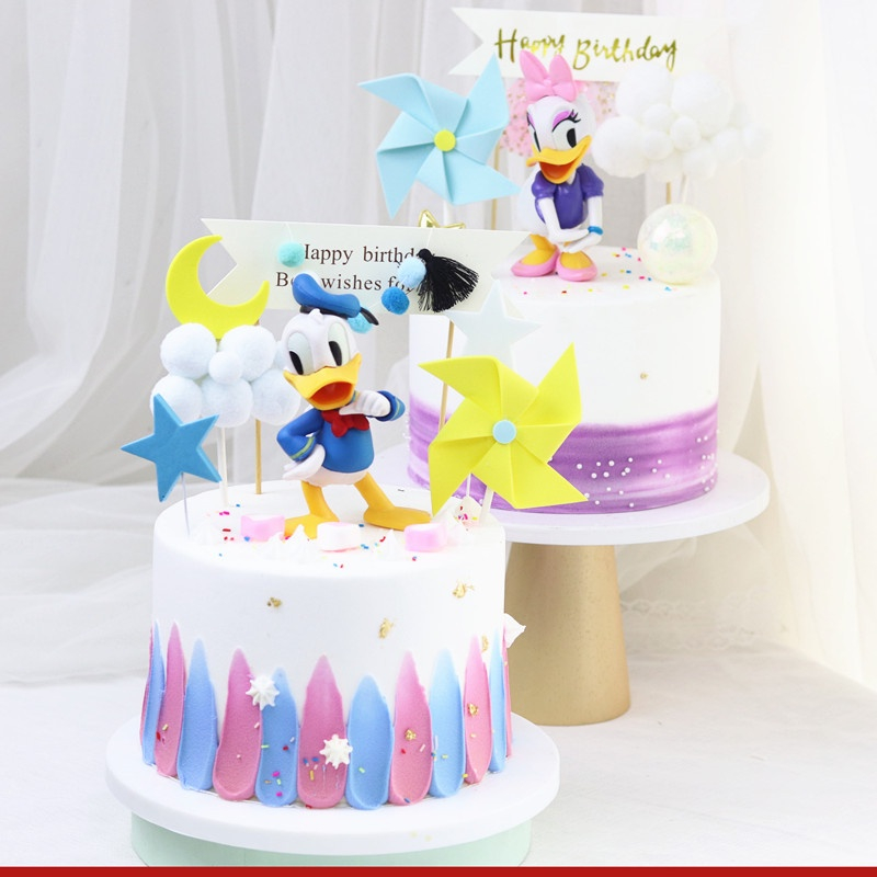 Donald Duck Cake Topper/Miniature Donald Duck and Daisy / Donald and ...