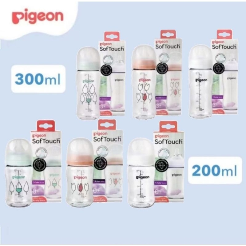 Pigeon SofTouch T-Ester Wide Neck Baby Milk Bottle BPP 200ml 300ml ...