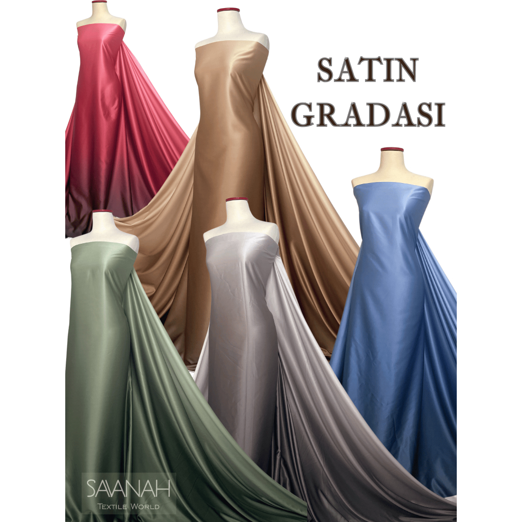 1/2 meter Premium Gradation Velvet Satin Fabric (150cm wide) | Shopee ...