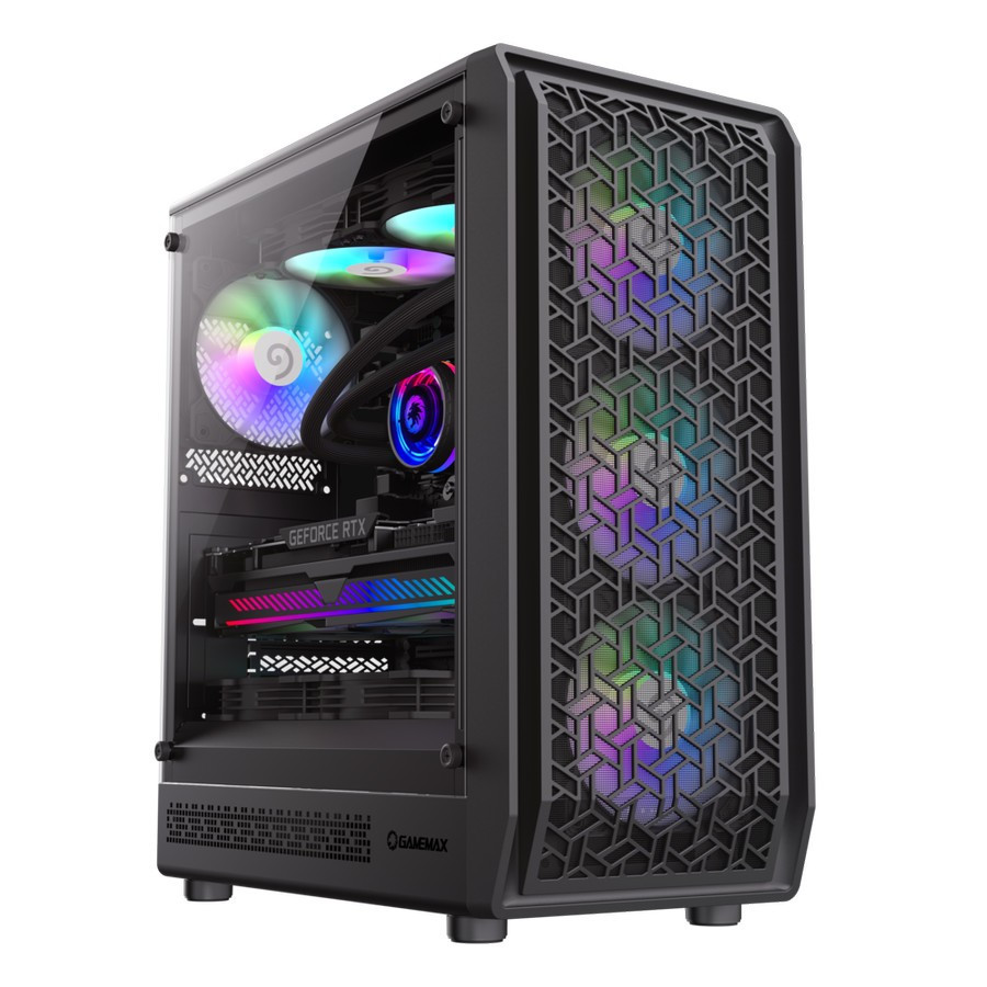 Gamemax Forge MB Gaming Computer Case M-ATX Include 4 RGB Fan | Shopee ...