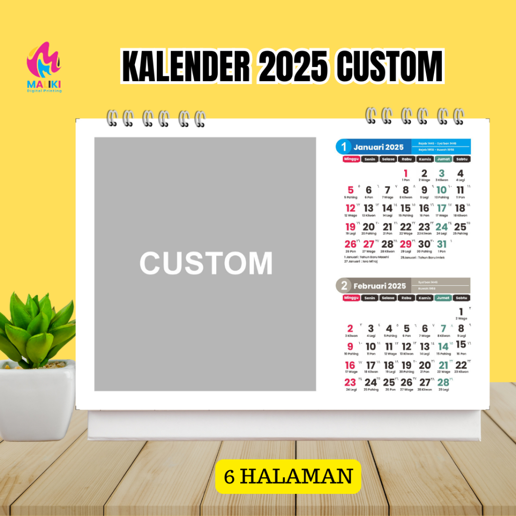 Table CALENDAR / SITTING CALENDAR 2024 & 2025 CUSTOM MINIMALIST Modern ...