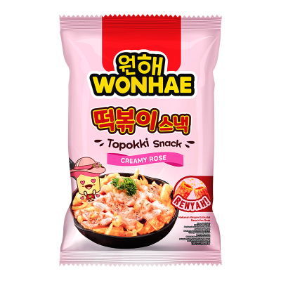 Wonhae Topokki Snack Creamy Rose / Spicy Sweet Packaging 80 g | Shopee ...