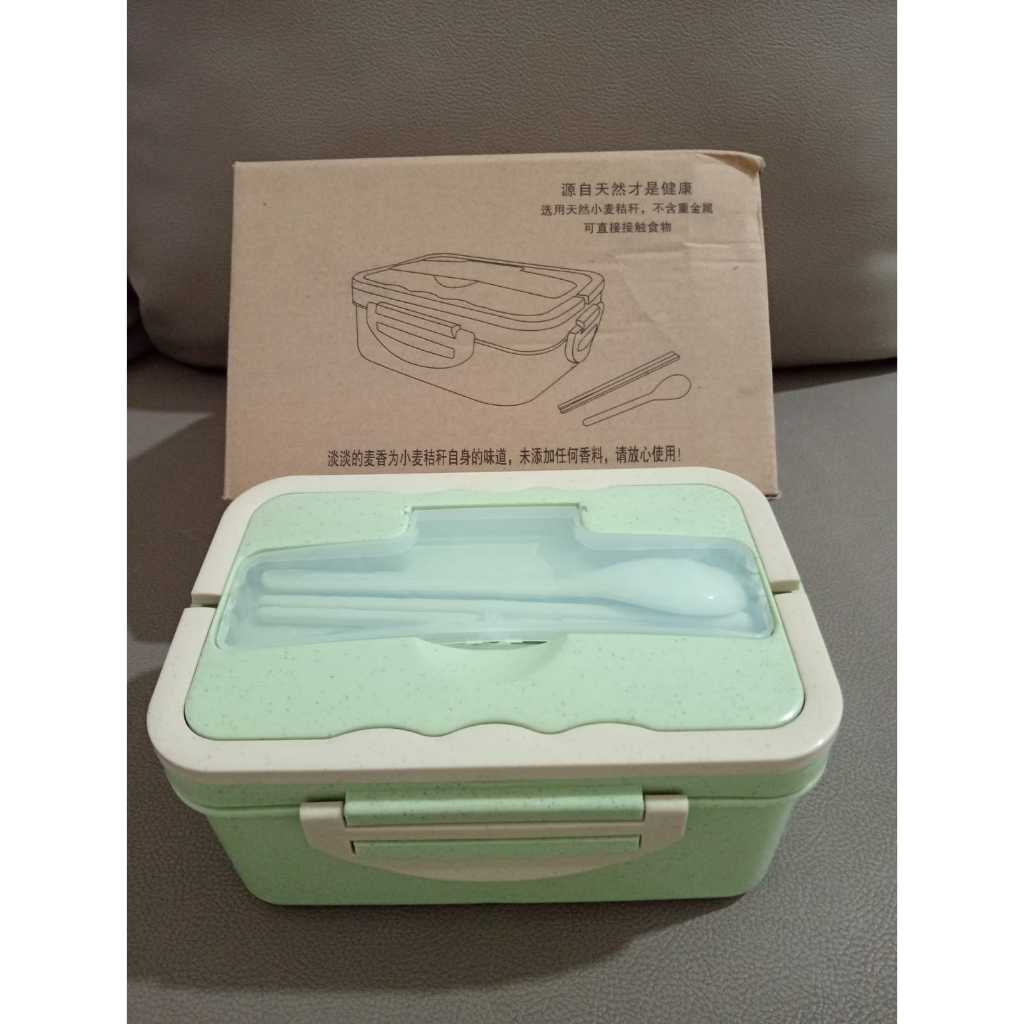Lunch Box Plastic Lunch Box with spoon and chopsticks | Shopee Singapore