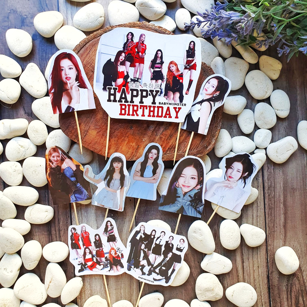 Baby Monster Birthday Cake Topper Cupcake Pudding Tumpeng Hampers ...