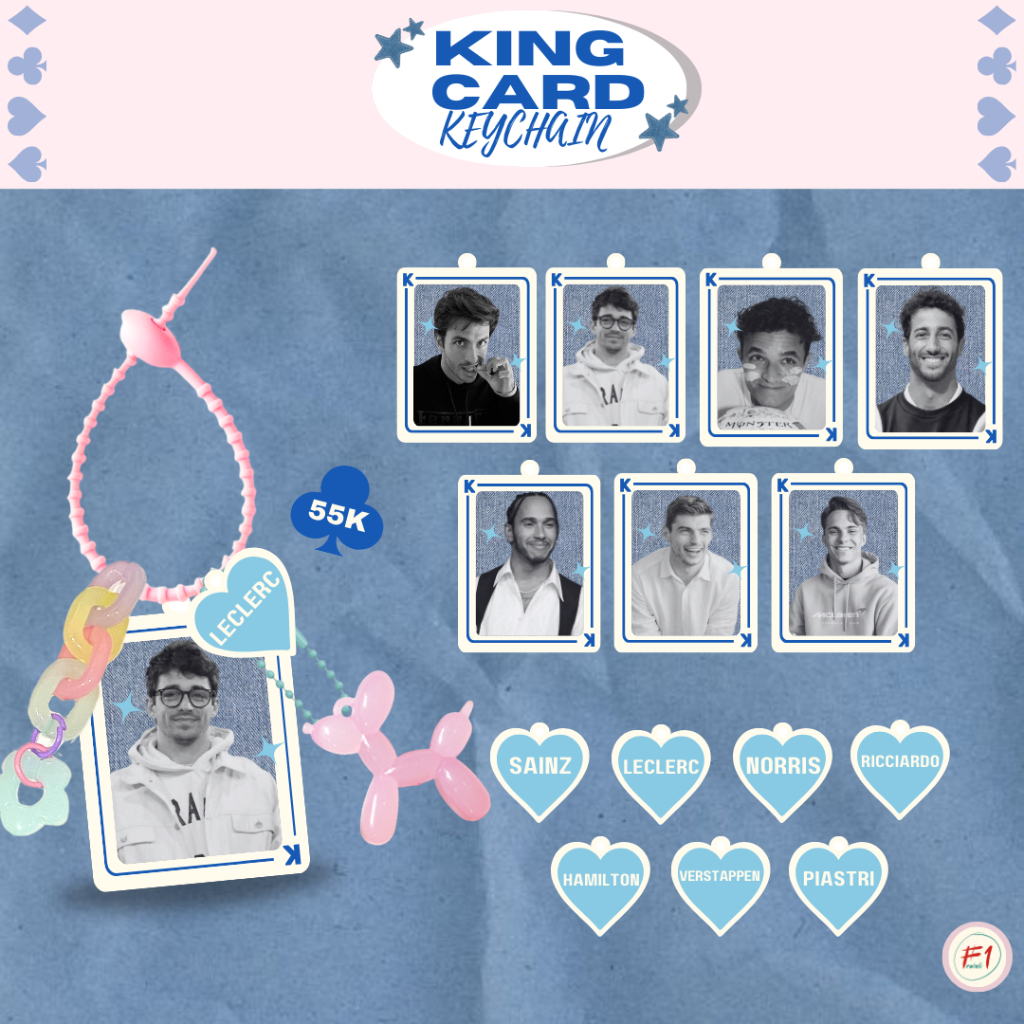 GANTUNGAN F1 King Card Keychain | F1 fanmade fan merch key chain (code ...