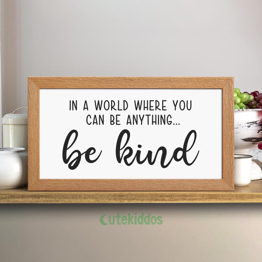 HIASAN DINDING Home Wall Hanging Quotes Be Kind Wall Decor Home Decor ...