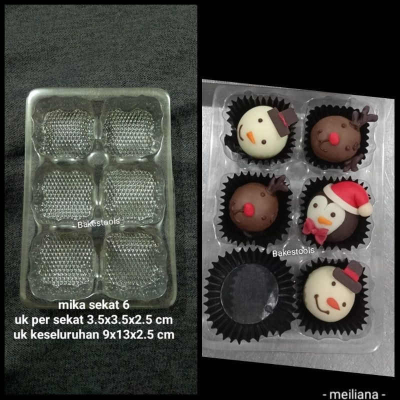 Mica Tray With 6 Partitions (25Pcs) | Shopee Singapore