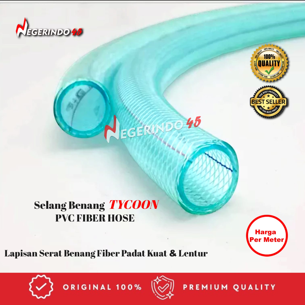 TYCOON THREAD HOSE 3/8" / 1/2" / 5/8" / 3/4" / 1" (PER METER) PVC FIBER ...