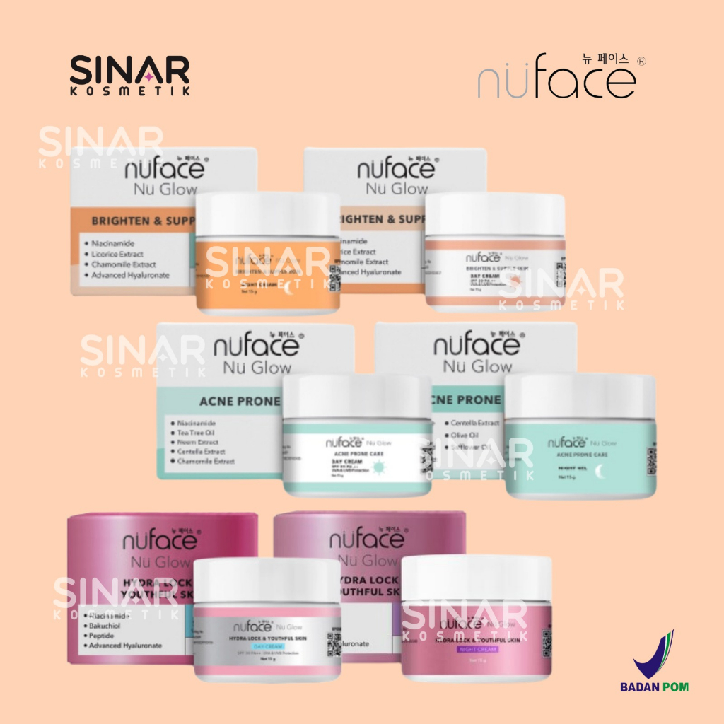 Nuface Nu Face Nu Glow Daynight Cream Series Acne Prone Care Hydra Lock And Youthful
