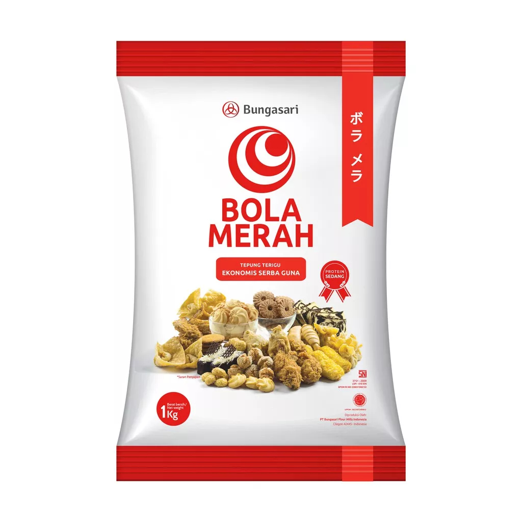 MERAH Bungasari Red Ball Wheat Flour 1 Kg | Shopee Singapore