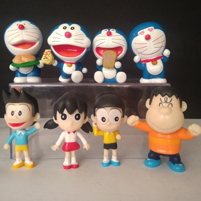 Doraemon figure set Of 8pcs Cake Topper | Shopee Singapore