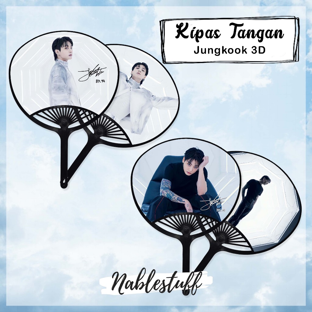 Bts Jungkook JK 3D Hand Fan Ver // Shell Fan // Kpop Merchandise ...