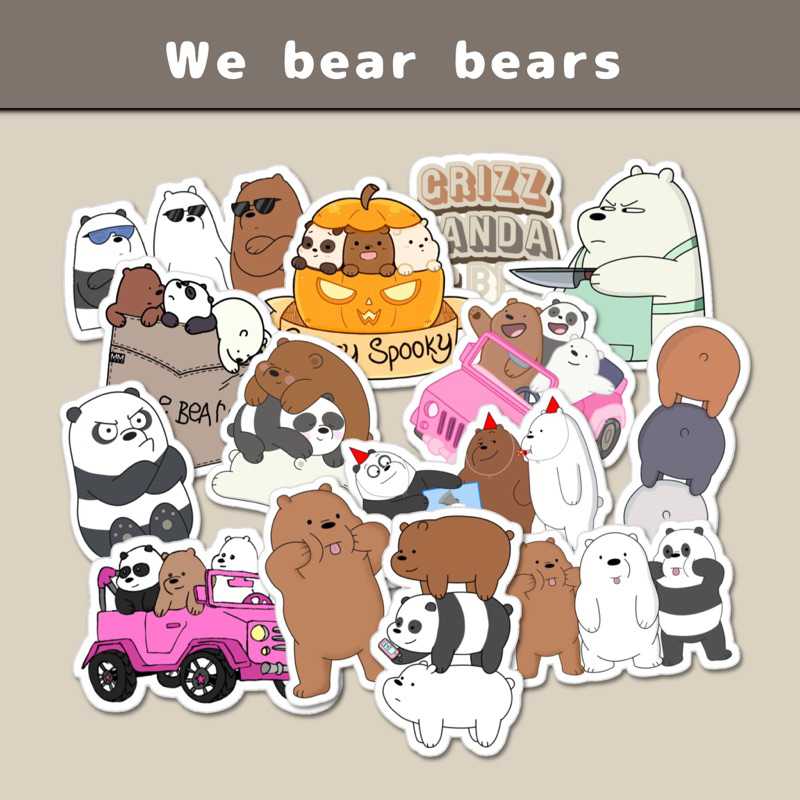 We bear bears sticker pack aesthetic sticker | Shopee Singapore