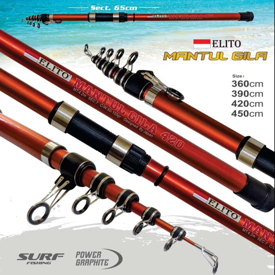 Telescopic Sea Fishing Rod | Elito's Surf Fishing Rod Is Crazy, Sand ...