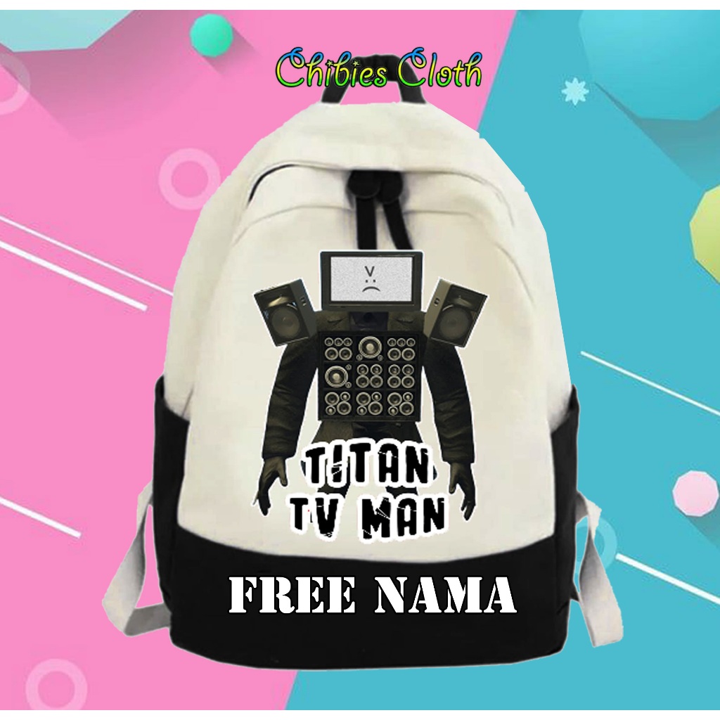 Free Elementary School Children's Backpack Name and TItan Tv Man Pencil ...