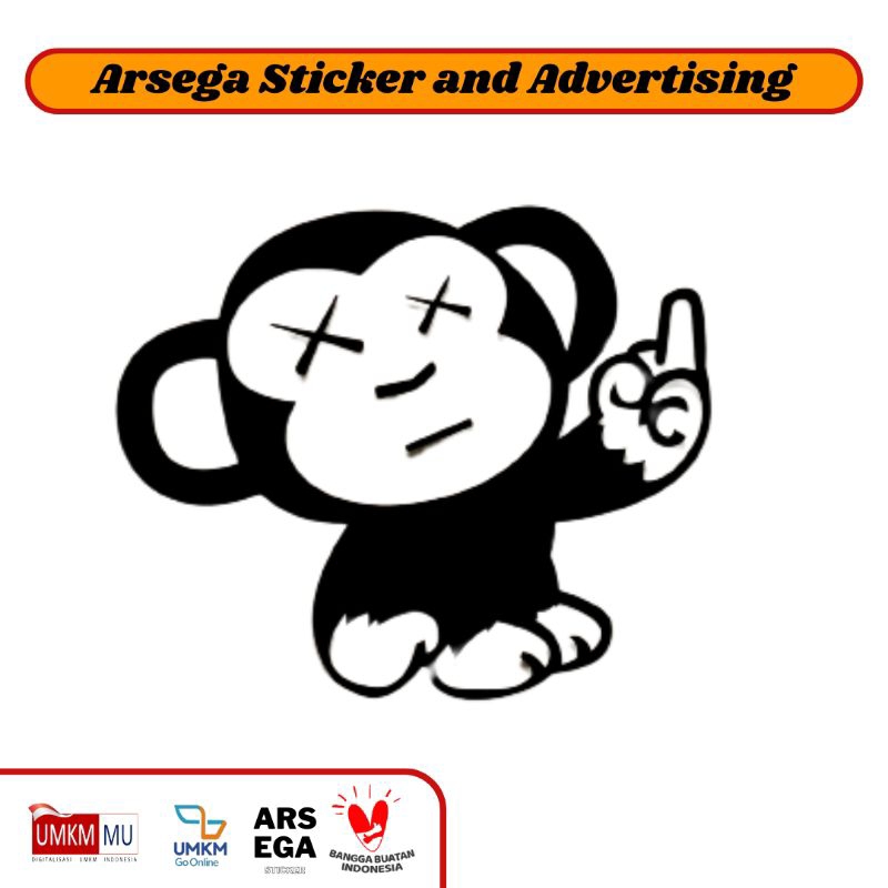 Arsega - Jdm Monkey Sticker 6,6cm x 8cm Jdm Monkey Sticker | Shopee ...