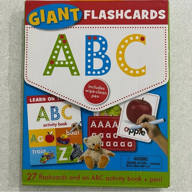 Activity Book 3+ Giant Flashcards ABC Wipe and Clean Original | Shopee ...
