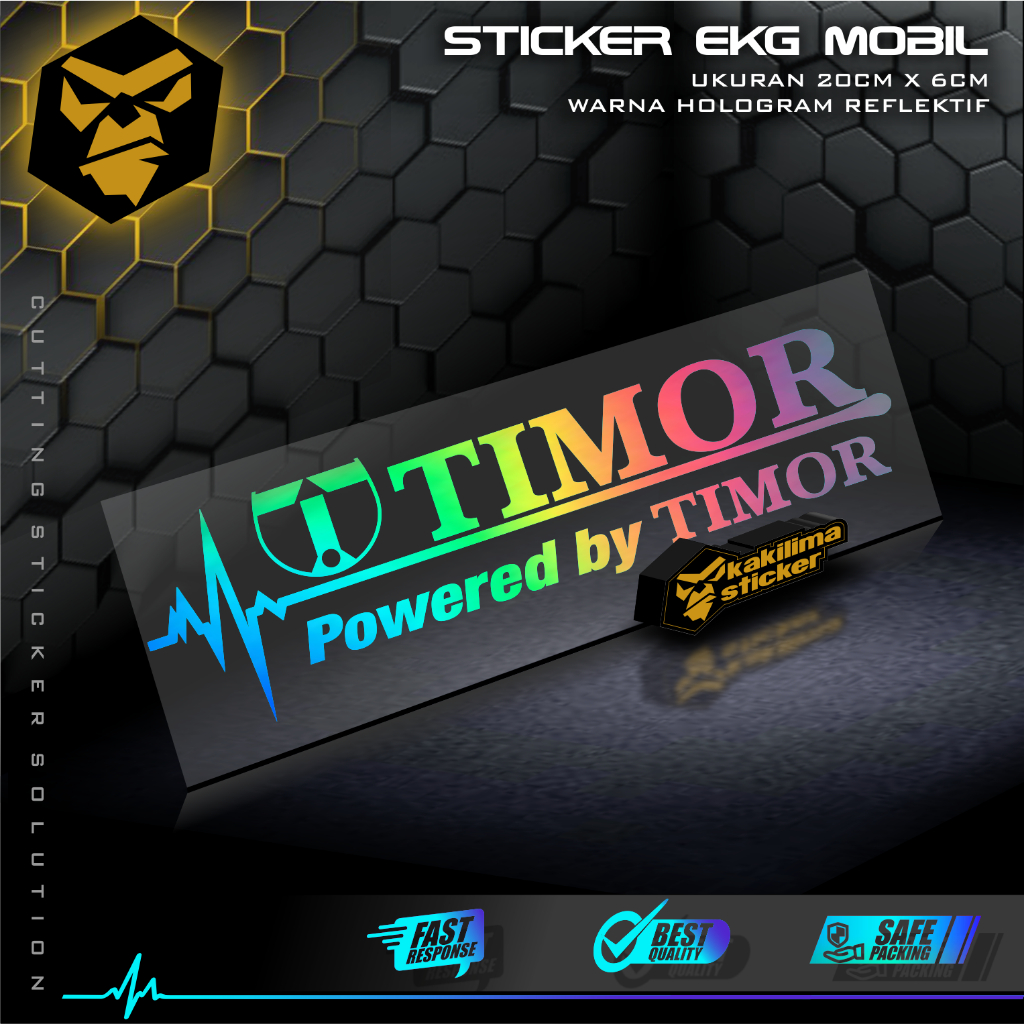 Timor Car Logo ECG Sticker. Car brand and type Logo stickers, heartbeat ...