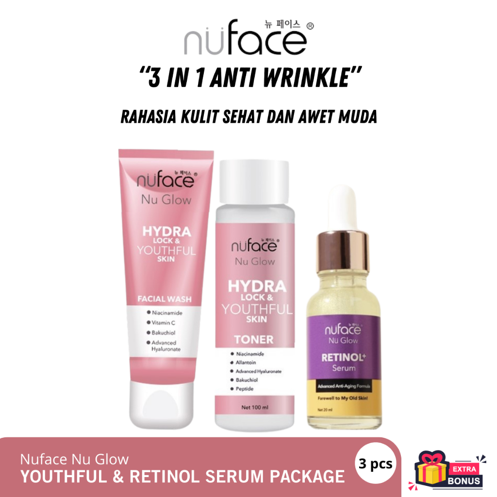 Nuface Skincare Fuji 3 In 1 ANTI WRINKLE Bundle (Facial wash |Toner | Retinol serum) | Shopee ...