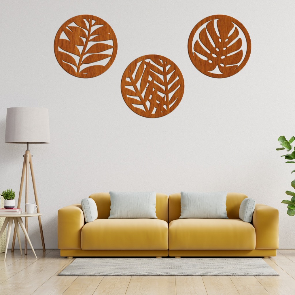 KAYU HIASAN DINDING Aesthetic Wooden Wall Decoration Laser Cut Living ...