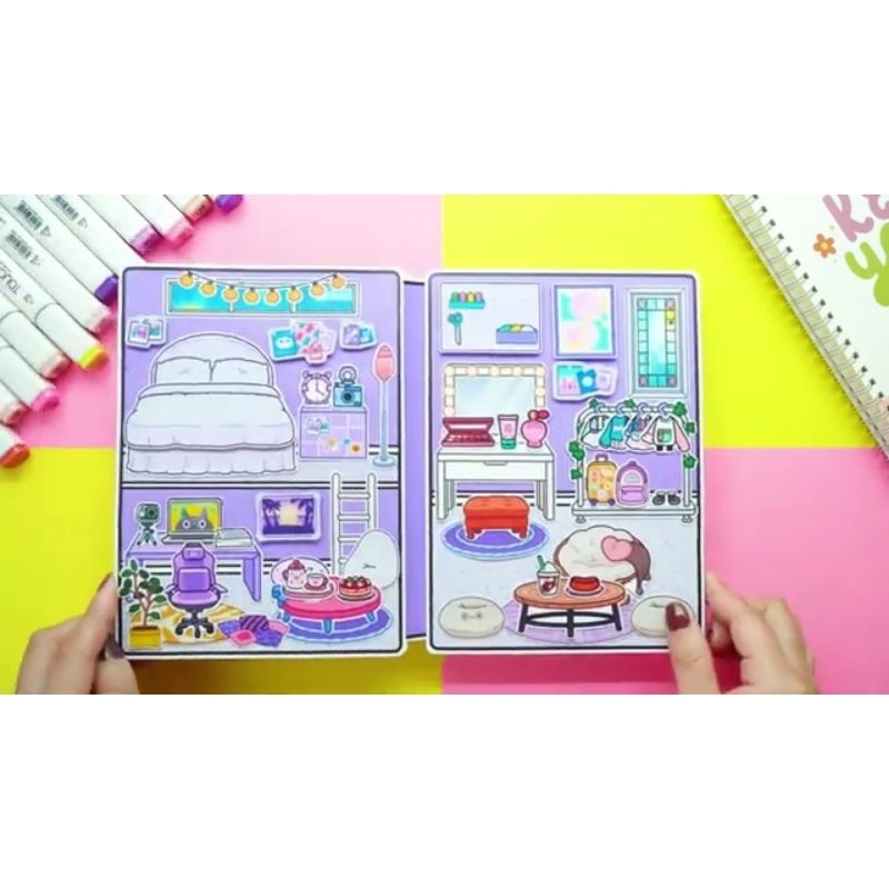 Toca Boca Educational Toy Paper book Paper Doll Toca Beak Street ...