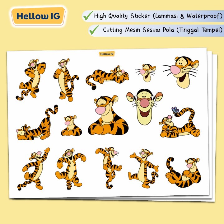 Tiger TIGGER STICKER PACK | Tiger TIGGER DISNEY Sticker LAPTOP Bottle ...