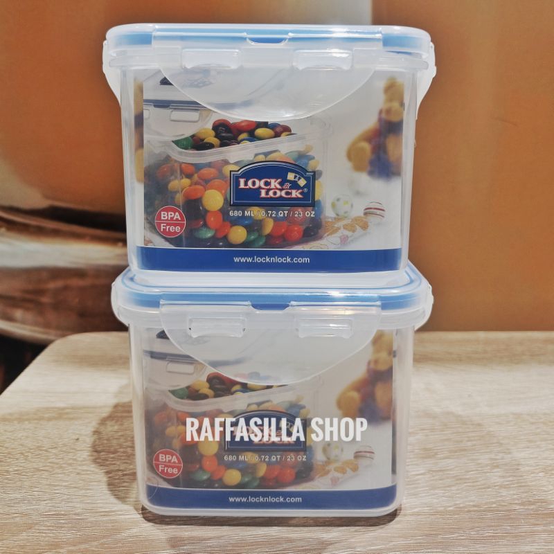 LOCK & LOCK Locknlock Square Tall Lock&Lock Food Container 680ml Lunch ...