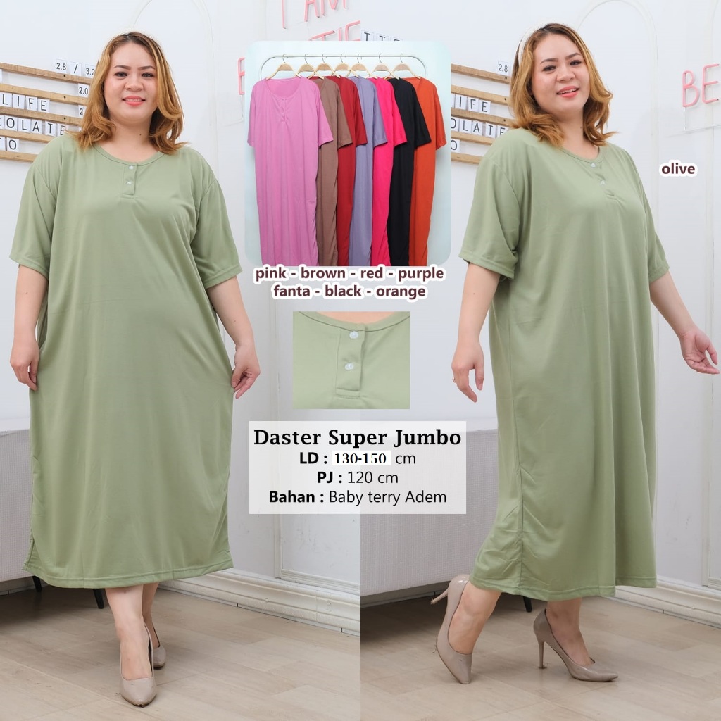 Daster JUMBO Material Button Life Bust 130-150 CM/DASTER SUPER JUMBO ...