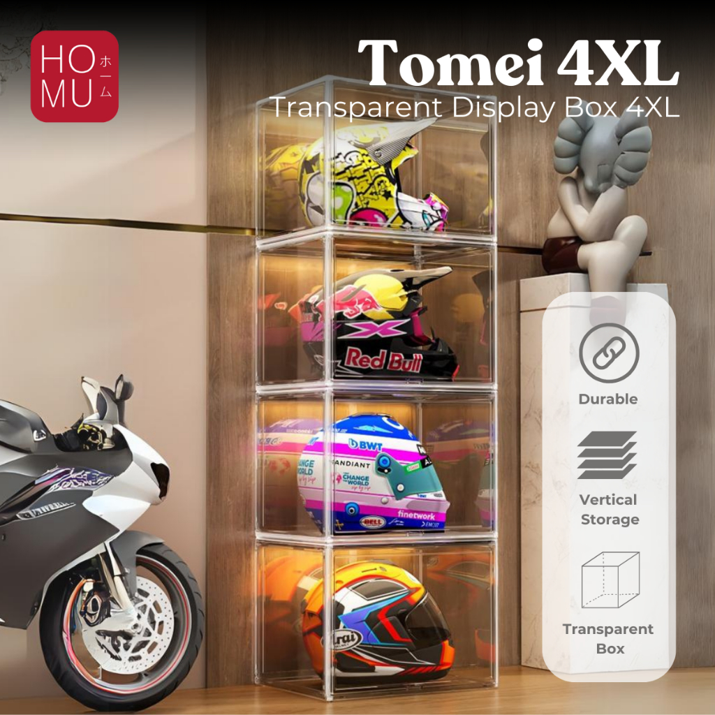 Tomei 4XL Transparent Display Box 4XL Helmet Storage Box Display Helmet ...