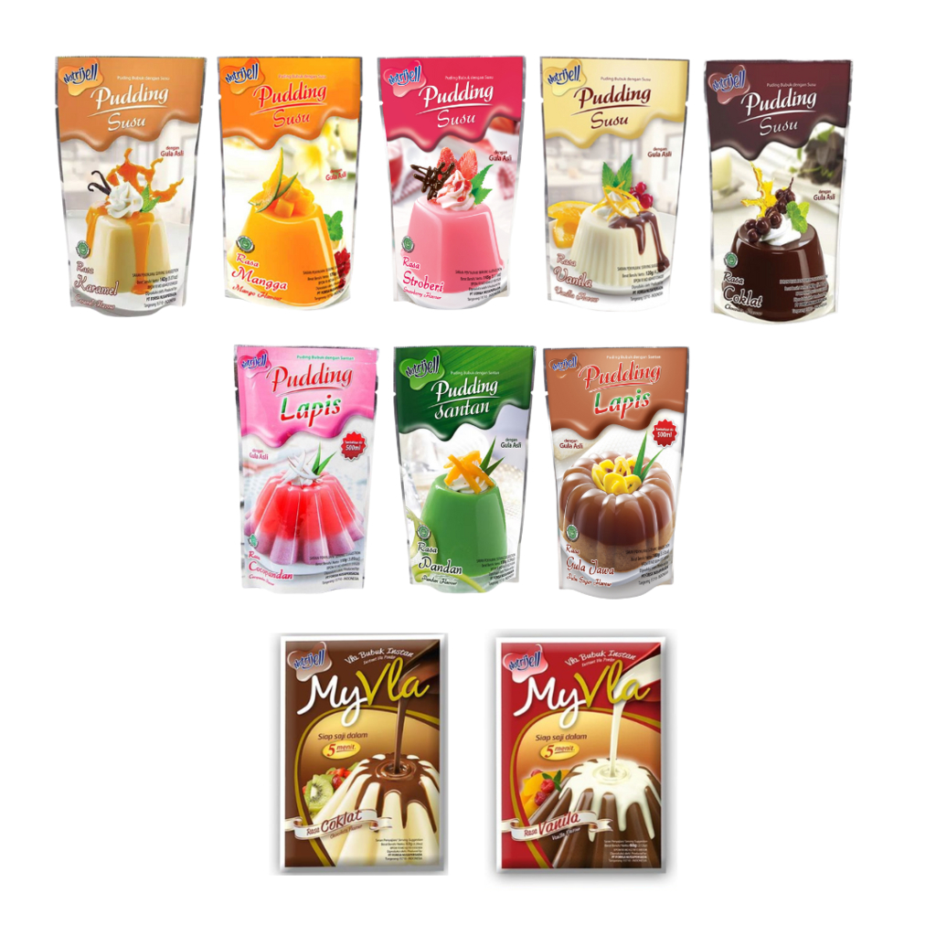 Milk Pudding and My Vla Nutrijell Pudding Mango Chocolate Strawberry ...