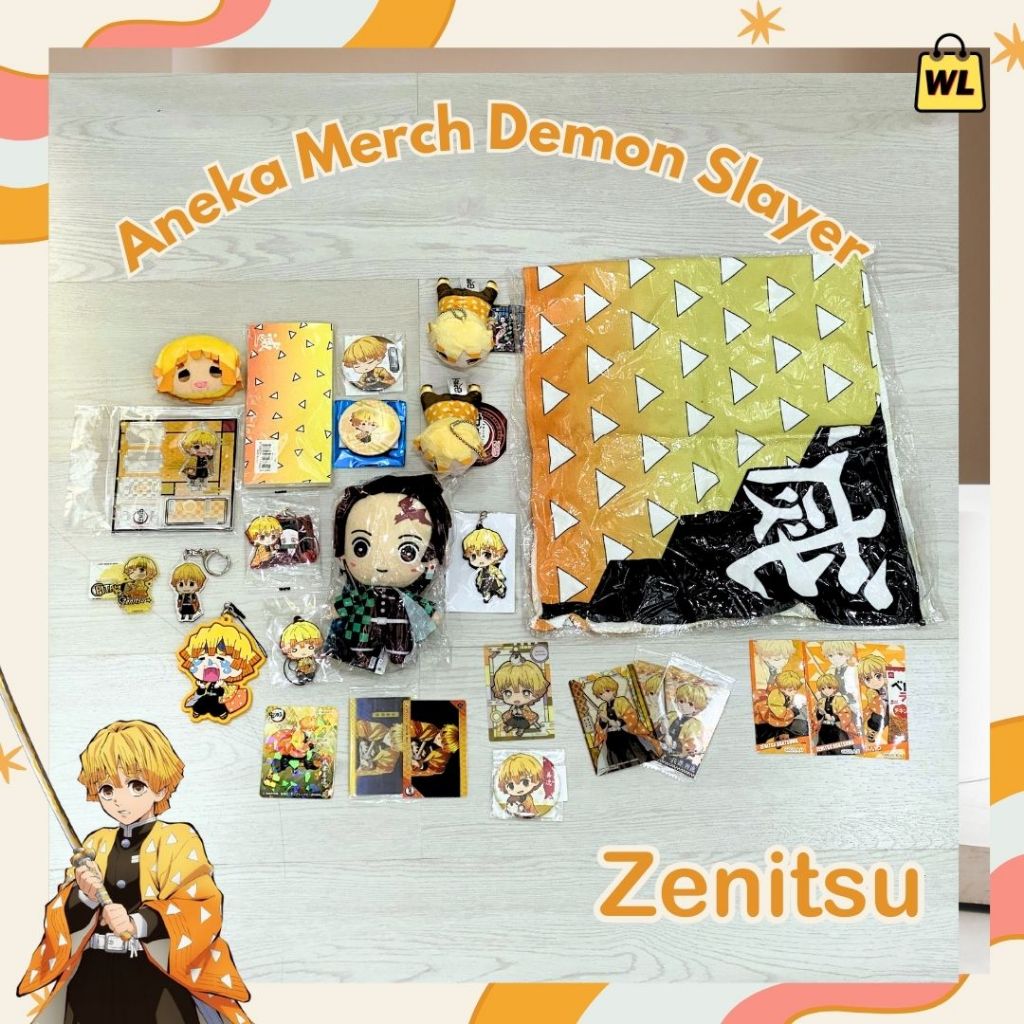 Demon Slayer Agatsuma Zenitsu Anime Merch Kimetsu No Yaiba Collection ...