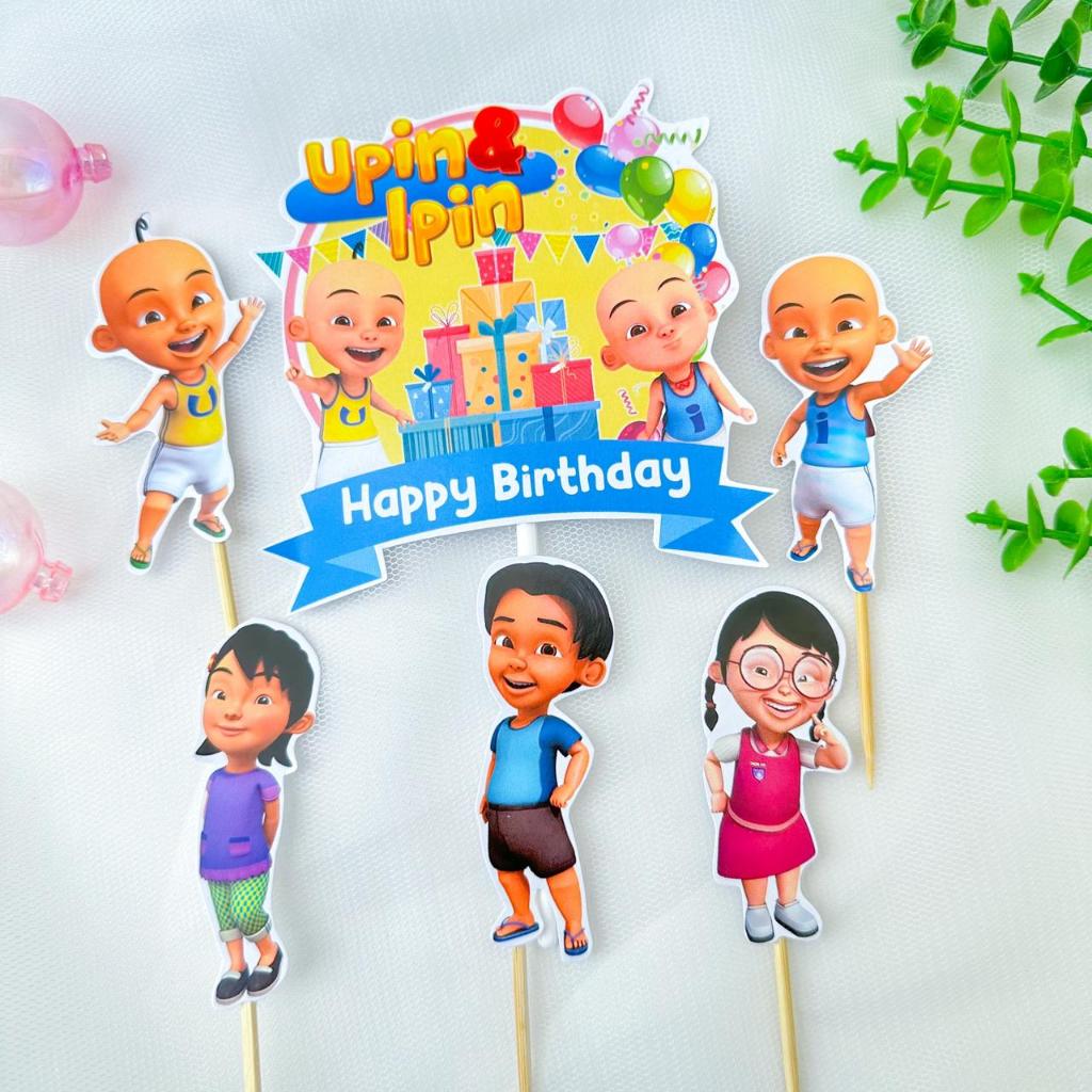 Bj - Upin Ipin - Mini Birthday Cake Topper/Birthday Cake Decoration ...
