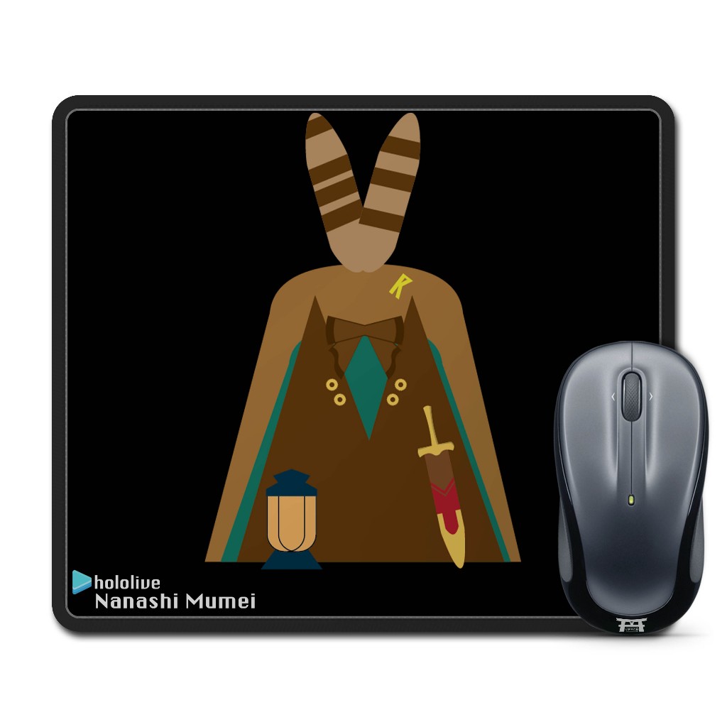 Mouse pad gaming anime vtuber NANASHI MUMEI Typography Hololive EN 2nd ...