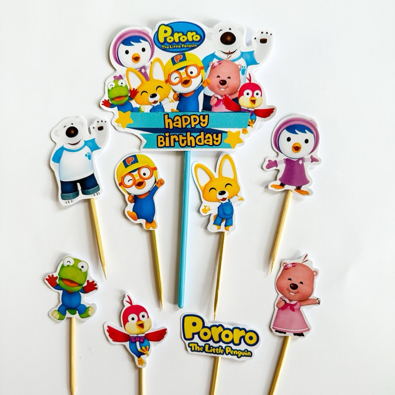 PORORO TOPPER (LA-01)/ CAKE TOPPER / PORORO CAKE TOPPER / PORORO CAKE ...