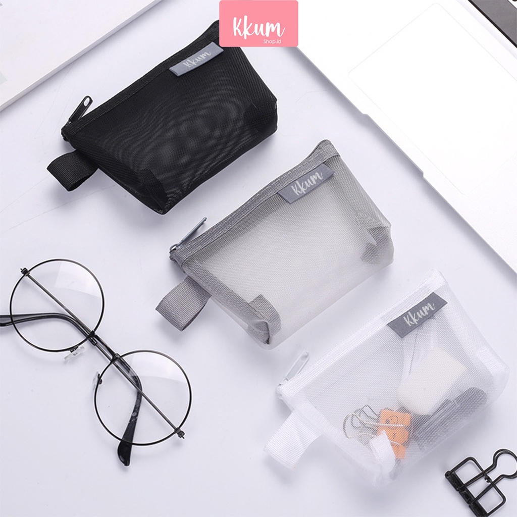 Mini Mesh Pouch Bag/Transparent Pouch/simple Cute aesthetic Cosmetic ...