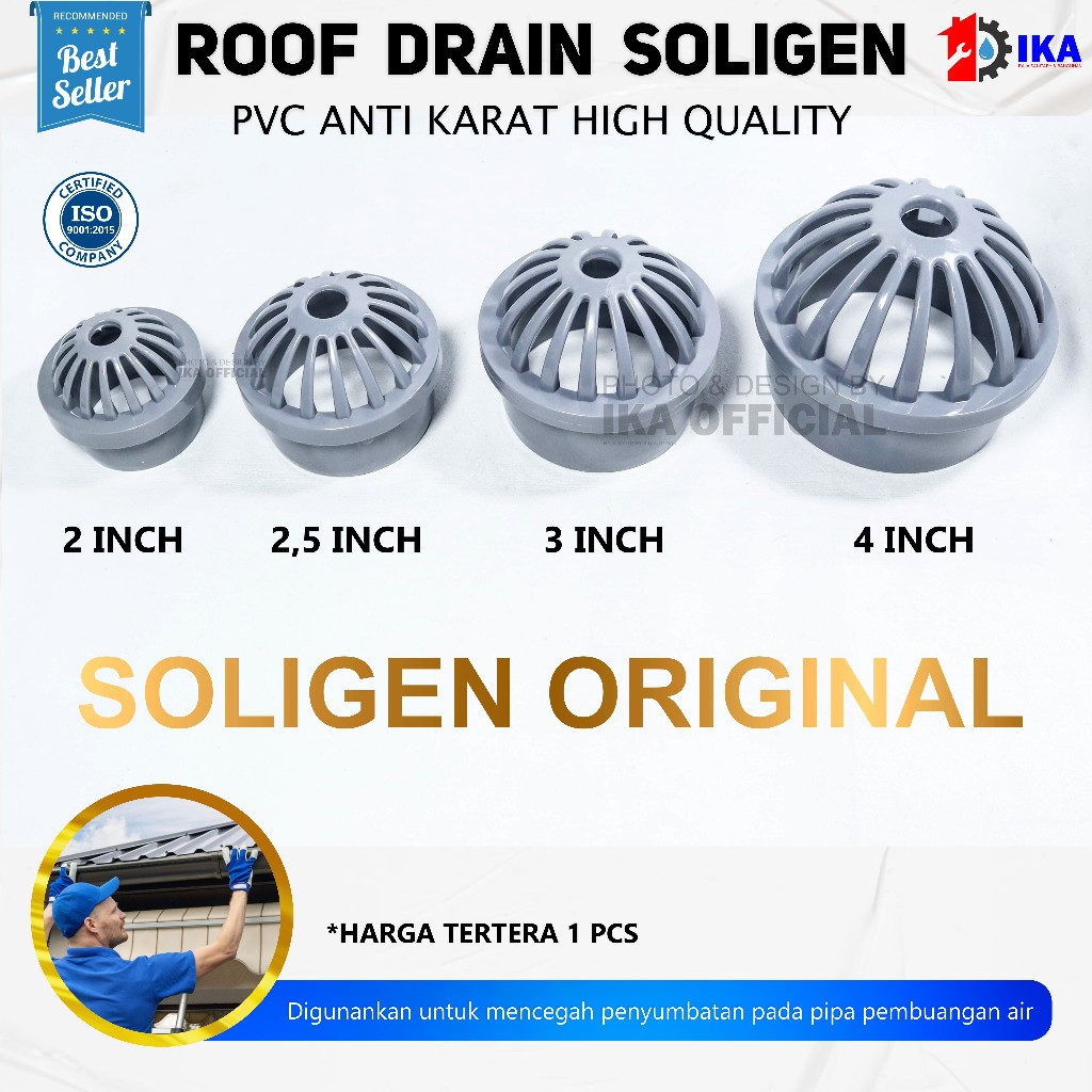 Roof Drain / Water Gutter Filter / Soligen Pipe 2 Inch / 2.5 Inch / 3 ...