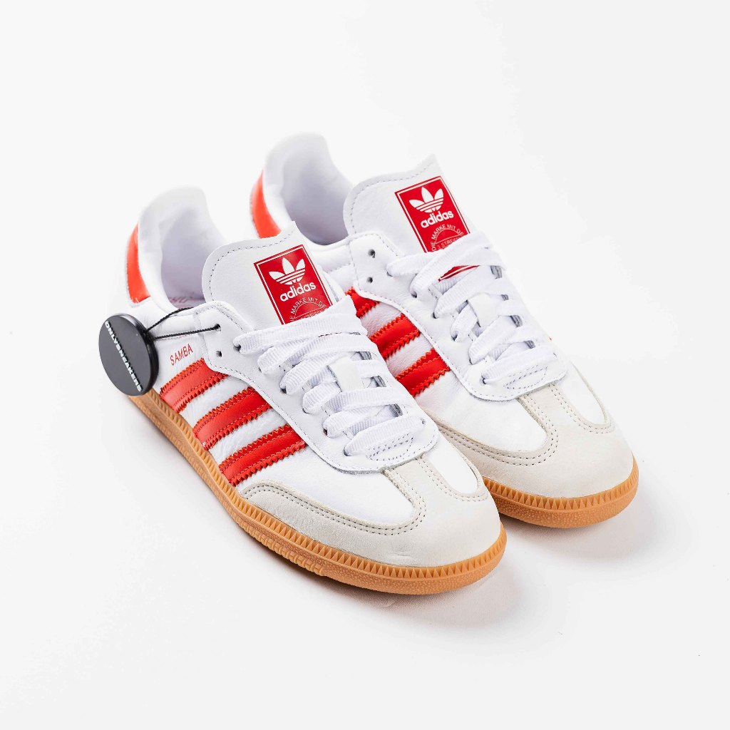 ADIDAS SAMBA OG WHITE SOLAR RED GUM WOMAN | Shopee Singapore