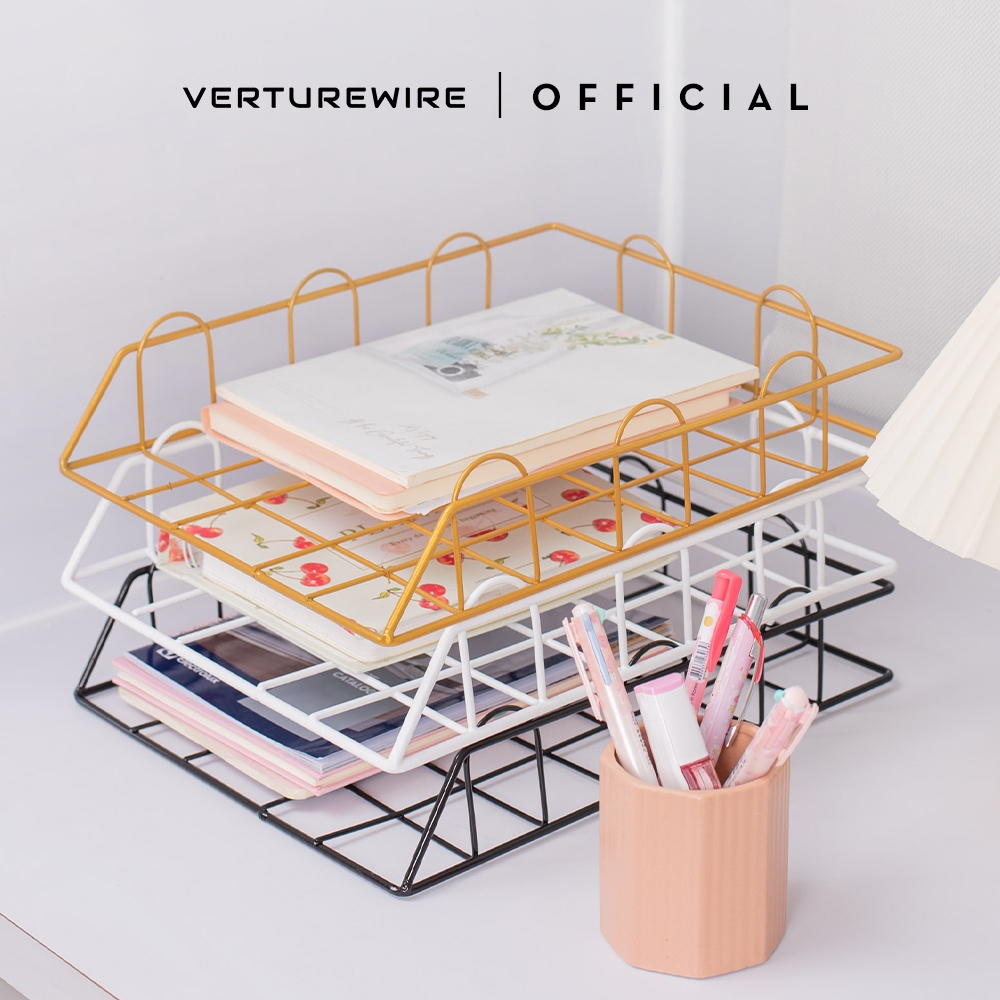 Verturewire Minimalist Book Tray / Document Rack / Stackable Document ...