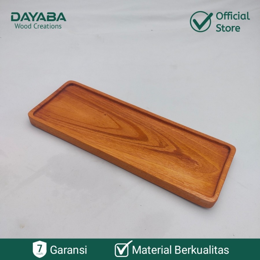 KAYU Natural Wood Coffee Tray 30x11CM / Long Wooden Coffee Serving Tray ...