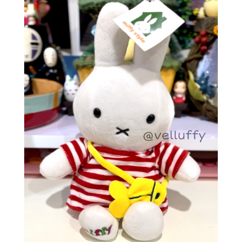 MERAH [RARE] Miffy Red Striped Costume + Fish Bag 25cm (New Tag Miffy ...