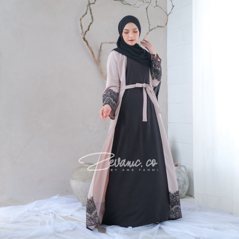Almaira Abaya Maxi Dress Umbrella Design with a Combination of Luxury ...