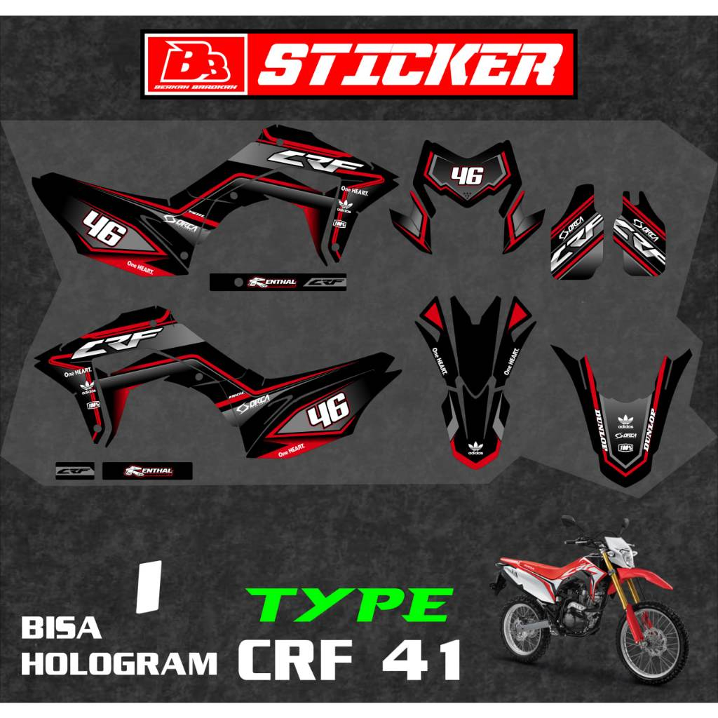Sticker PREMIUM STICKER Decal Crf 150l Minimalist Fullbody-Dekal Crf ...