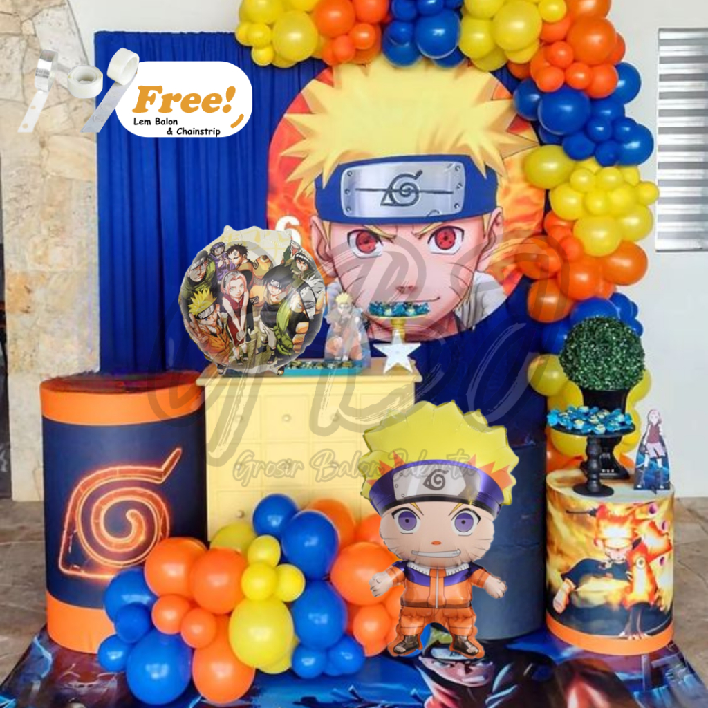 [PREMIUM Package] Naruto Garland Birthday Decoration Full Set/Itachi ...