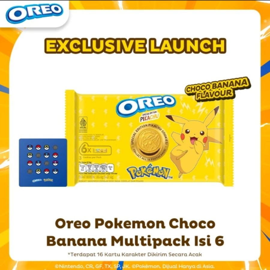 Oreo POKEMON Choco Banana Special Pikachu Oreo Multipack | Shopee Singapore