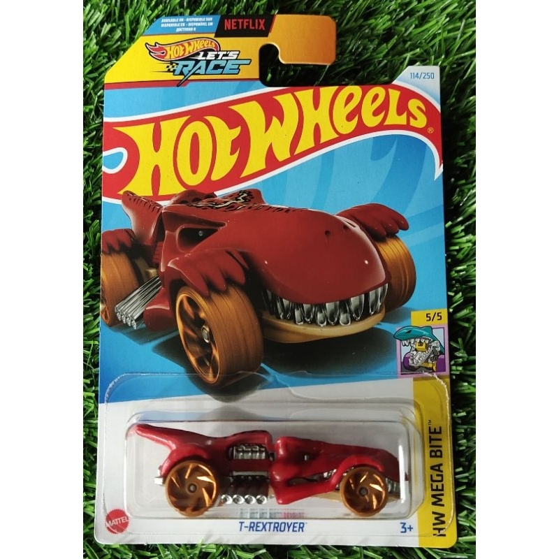Hot WHEELS T-REXTROYER DINO LET'S RACE RED | Shopee Singapore