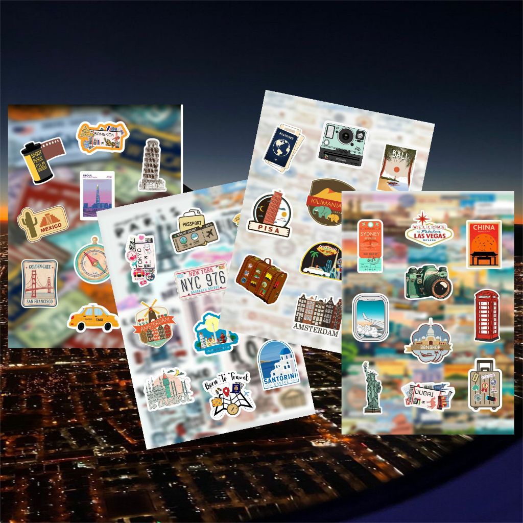Sticker Pack TRAVELING Edition | Aesthetic Stickers | Laptop Sticker ...