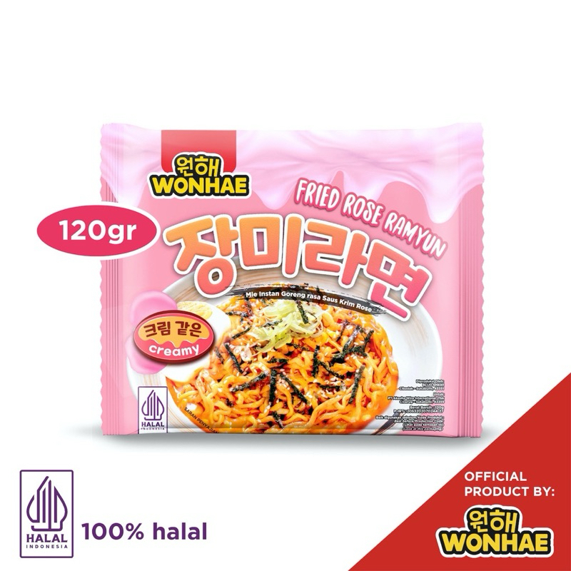 Wonhae Fried Rose Ramyun 120 gr by Mujigae Official Store/Ramyeon/Fried ...